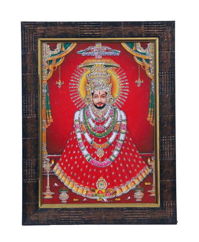 Subhash Pushtak Shree Shyam Khatu Maharaj Hindu God Wooden Photo Frame ...