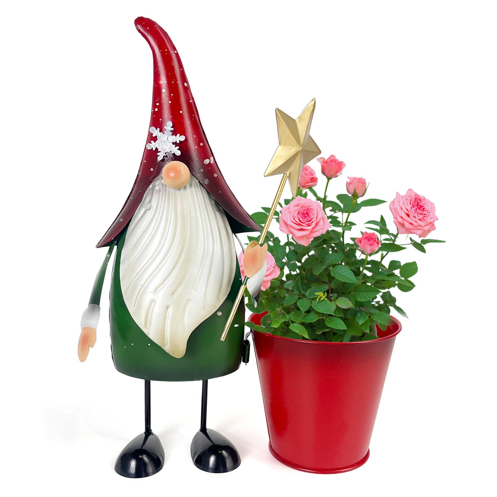 Amazon.com: HONGLAND Outdoor Decorations Metal Gnome Yard Art Garden ...