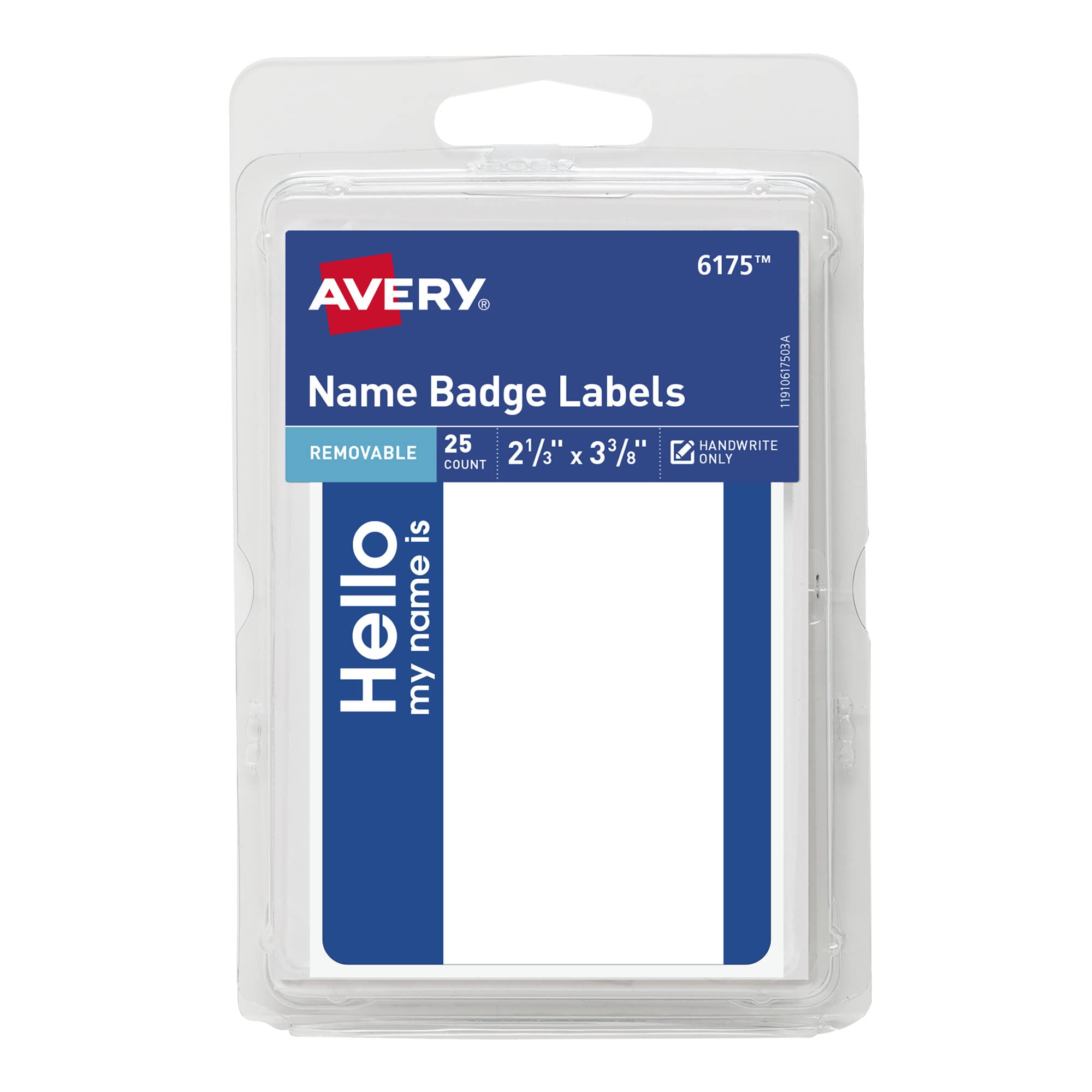Buy Avery Hello My Name is Name Tags, White with Blue Border, 25 ...