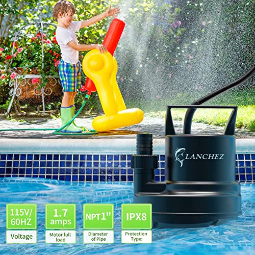 Snapklik.com : Lanchez Utility Pump 1/6 HP Submersible Sump Pump, 1037 ...