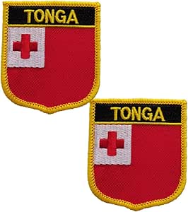 Amazon.com: Tonga Single Flag Embroidered Patches Tactical Morale Applique Fastener Iron On Sew ...