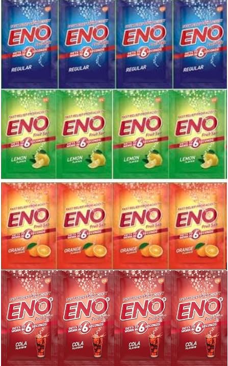Buy Eno Fruit Salt Ant- 5g Sachets- Variety Pack - Regular x 4, Lemon x ...