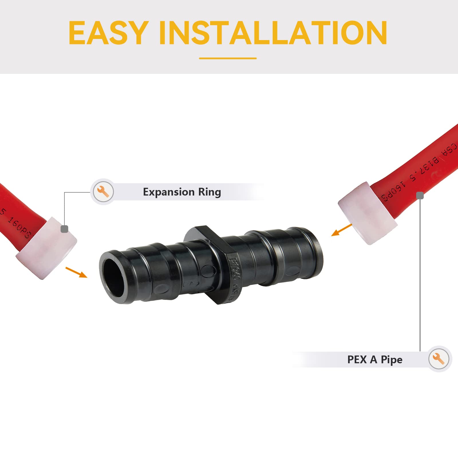 F1960 PEX Couplings XFITTING 10-Piece PEX-A Expansion Couplings - 3/4 X ...