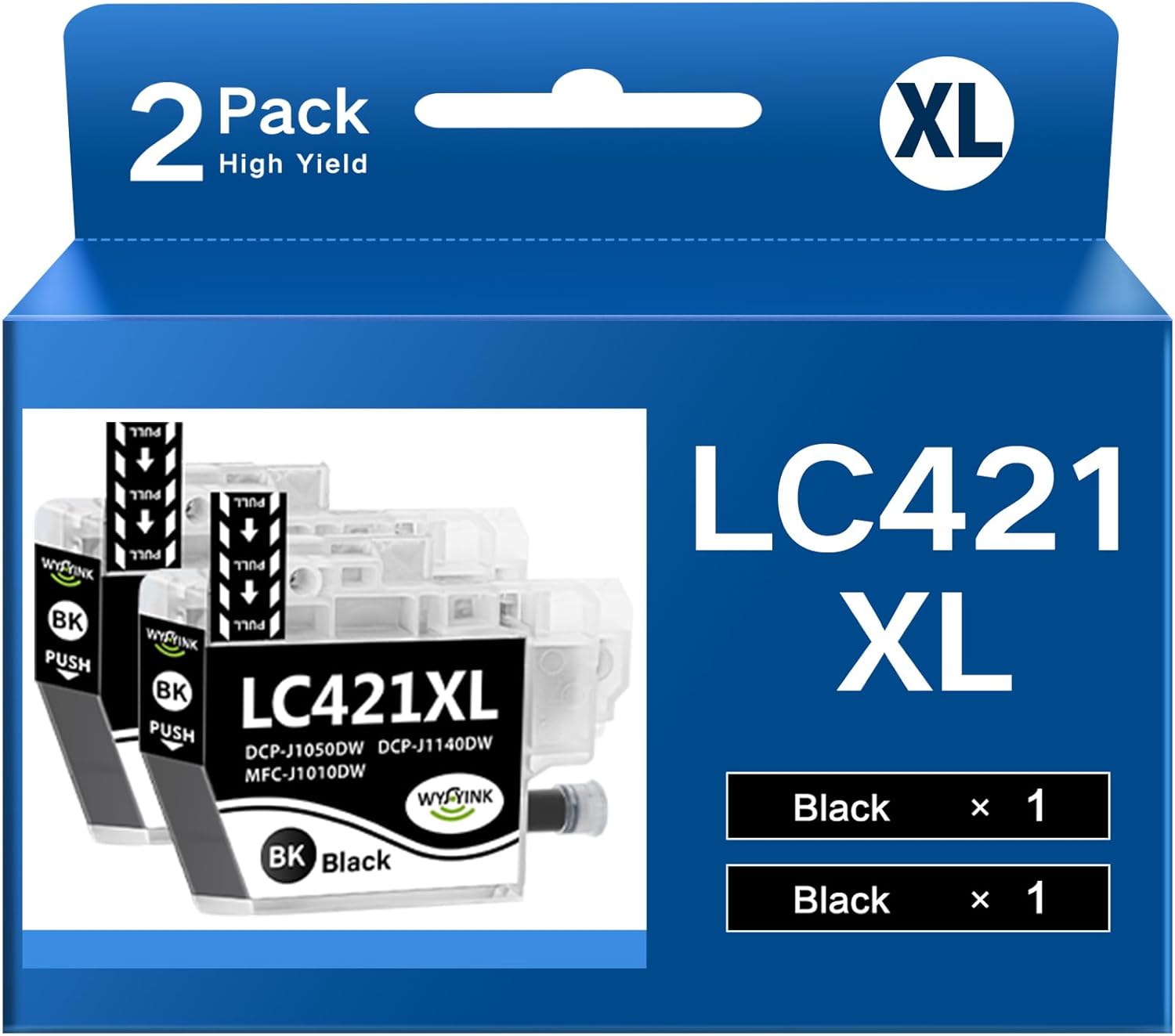 WYFYINK LC421 XL Pigment Ink Cartridges Compatible with Brother LC421 ...