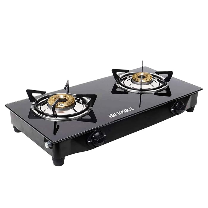 Buy Pringle 2 Burner Toughened Glass Top Gas Stove/Chulha Manual ...