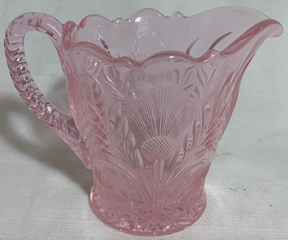 Thistle Pattern Glass Pitcher