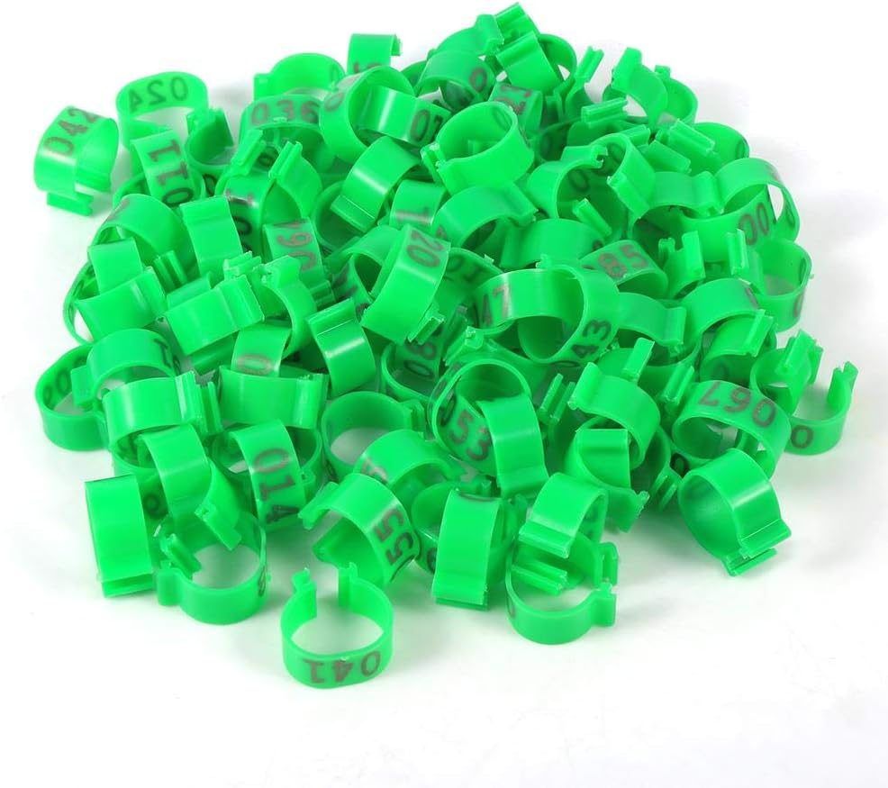 Poultry Leg Rings-100PCS/bag 16MM 001-100 Numbering Plastic Poultry ...
