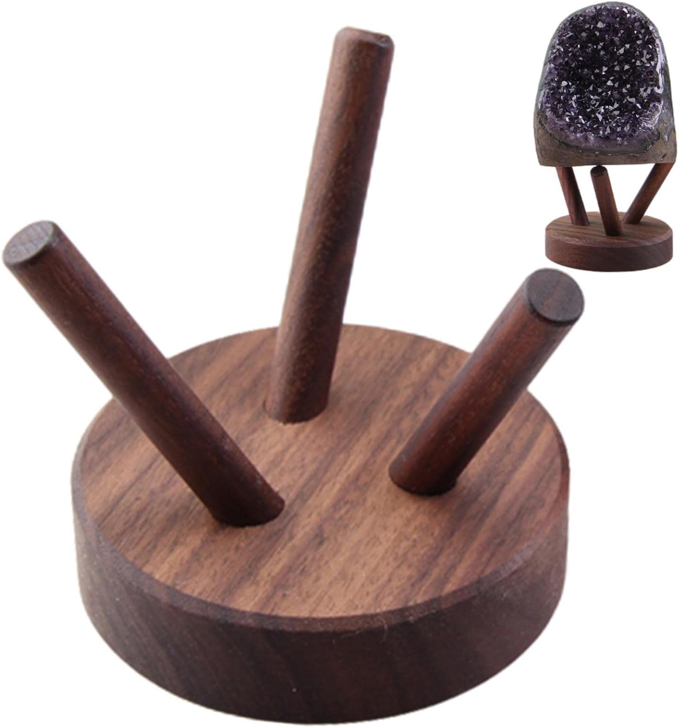 Amazon.com: pologmase Wooden Crystal Holder Stand, Crystal Ball Walnut ...