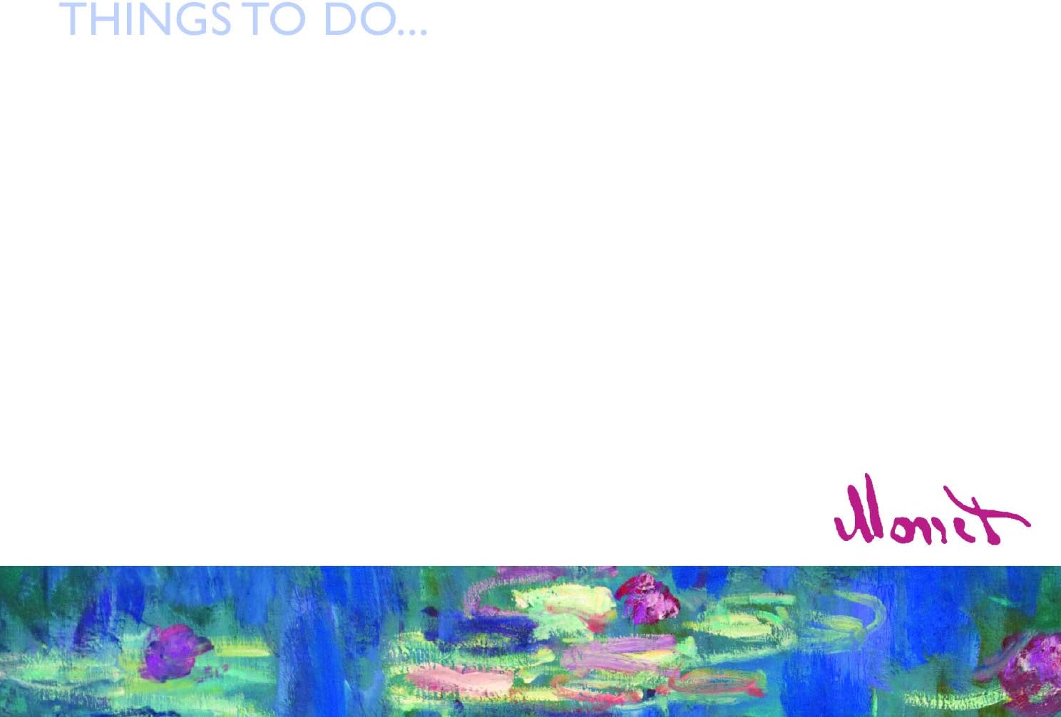 The Gifted Stationery Monet Design Sticky Notes and Lined Pad Folder ...