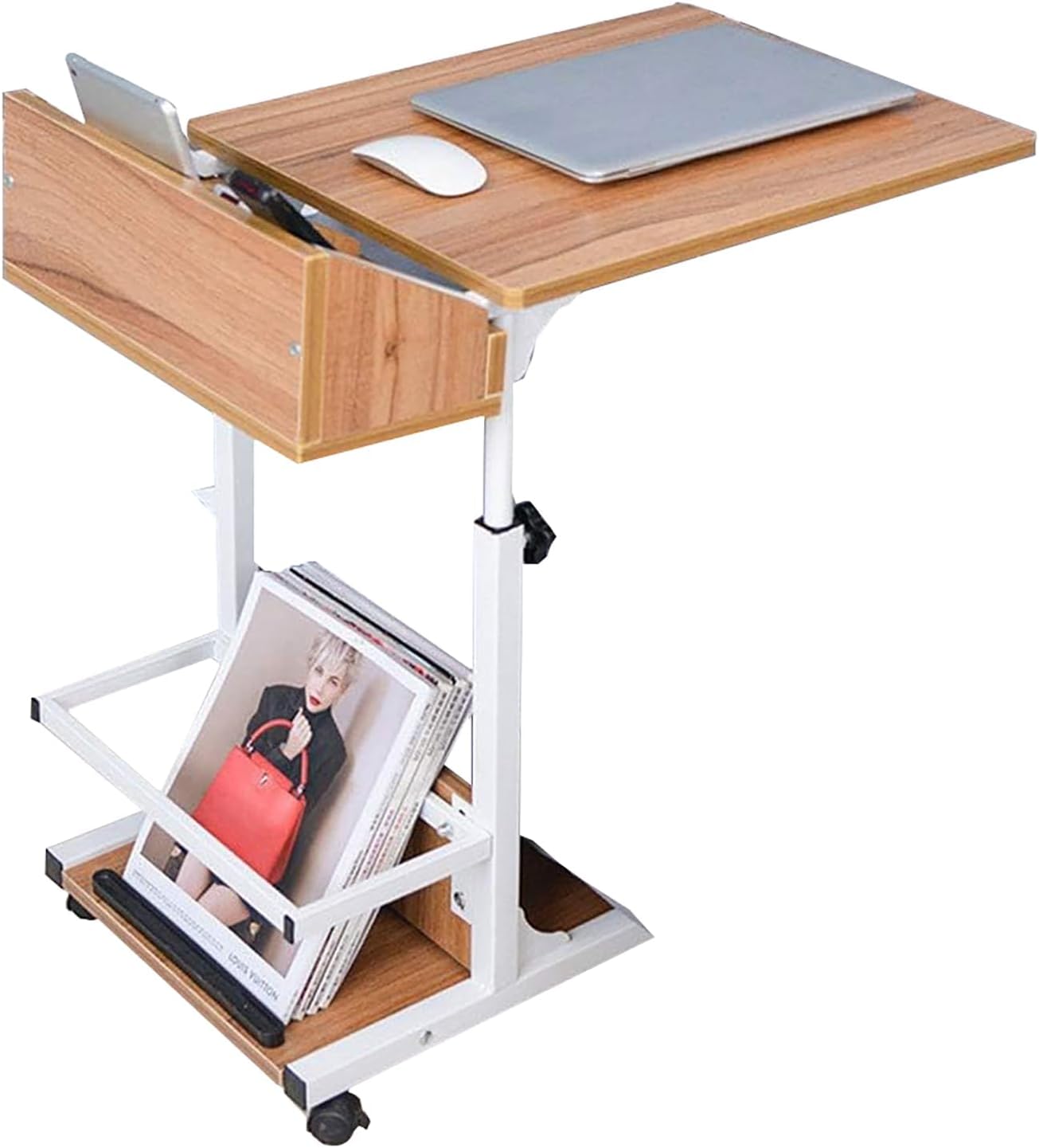 Amazon.com: EKSED Overbed Table Heigh Adjustable,Bedside Table with ...