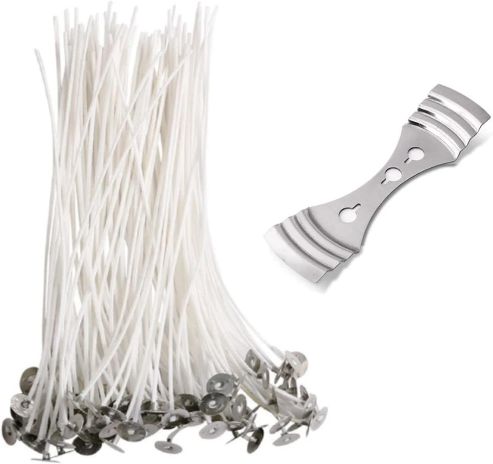 R Wellness Candle Making Wick White, 3 inch 100 Pieces & 10 Candle ...