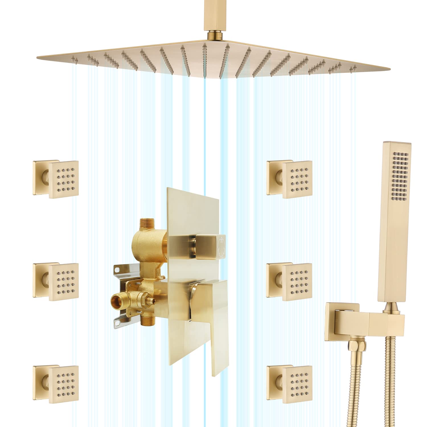 Buy NPYSVSSS Full Body Multi Jet Shower System, Ceiling ed Rain Shower ...