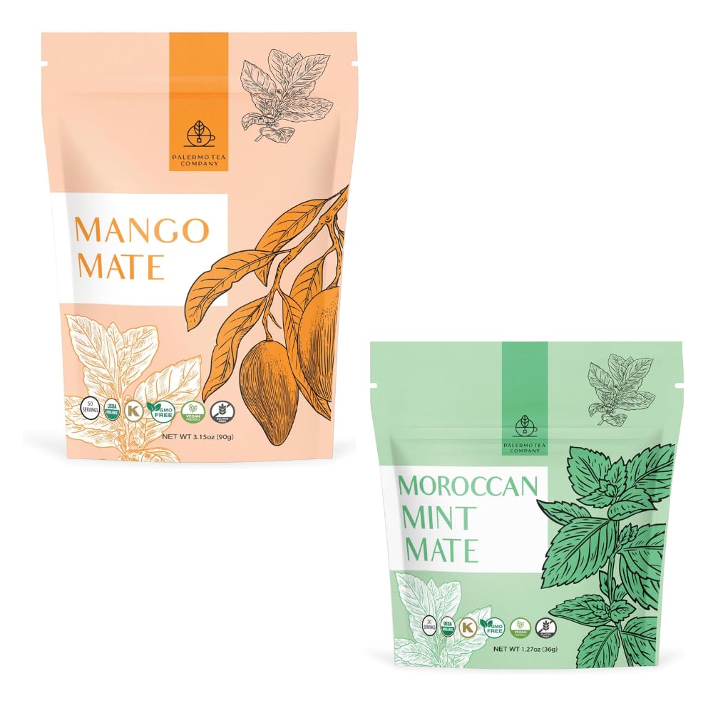 Amazon.com: Palermo Organic Yerba Mate Tea Bags 50 Count - Mango Mate ...