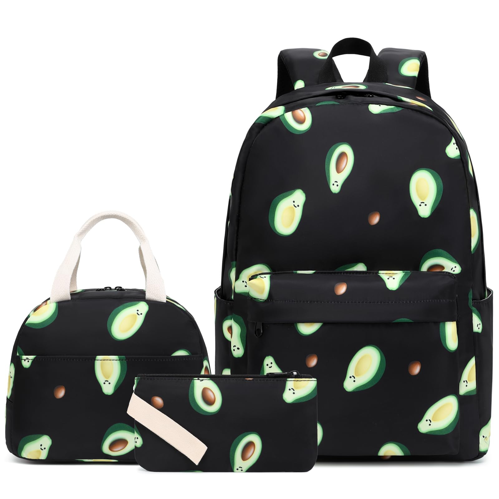 Amazon.com | Fuyicat Avocado School Backpack Set for Girls, 3-in-1 Kids ...
