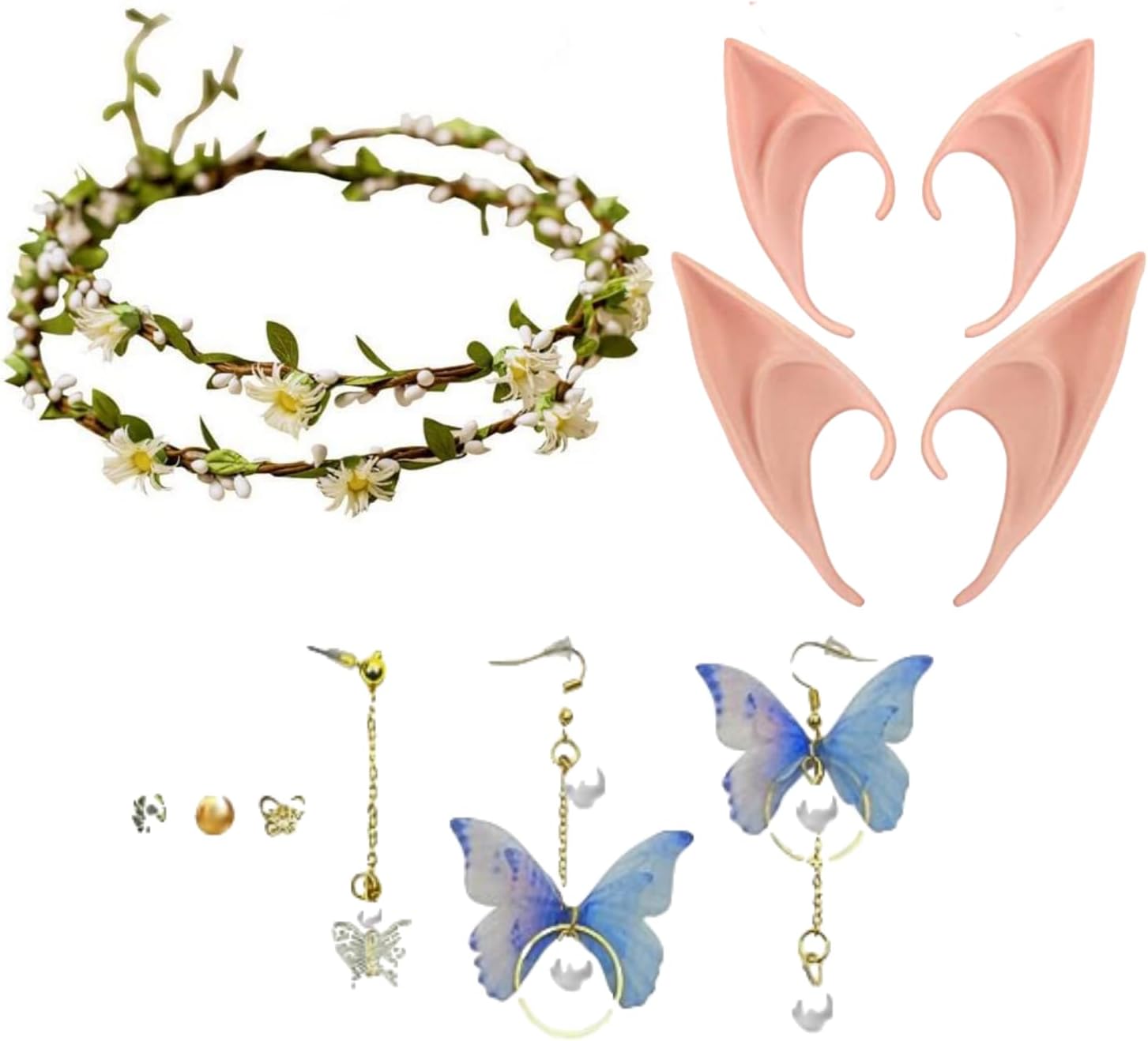Amazon Elf Ears With Piercings Earring Cuffs Butterfly Earring amazon-elf-ears-with-piercings-earring-cuffs-butterfly-earring