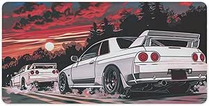 Amazon.com: QEOPGNE Car Large Mouse Pad Gaming R32 Japanese Retrowave ...