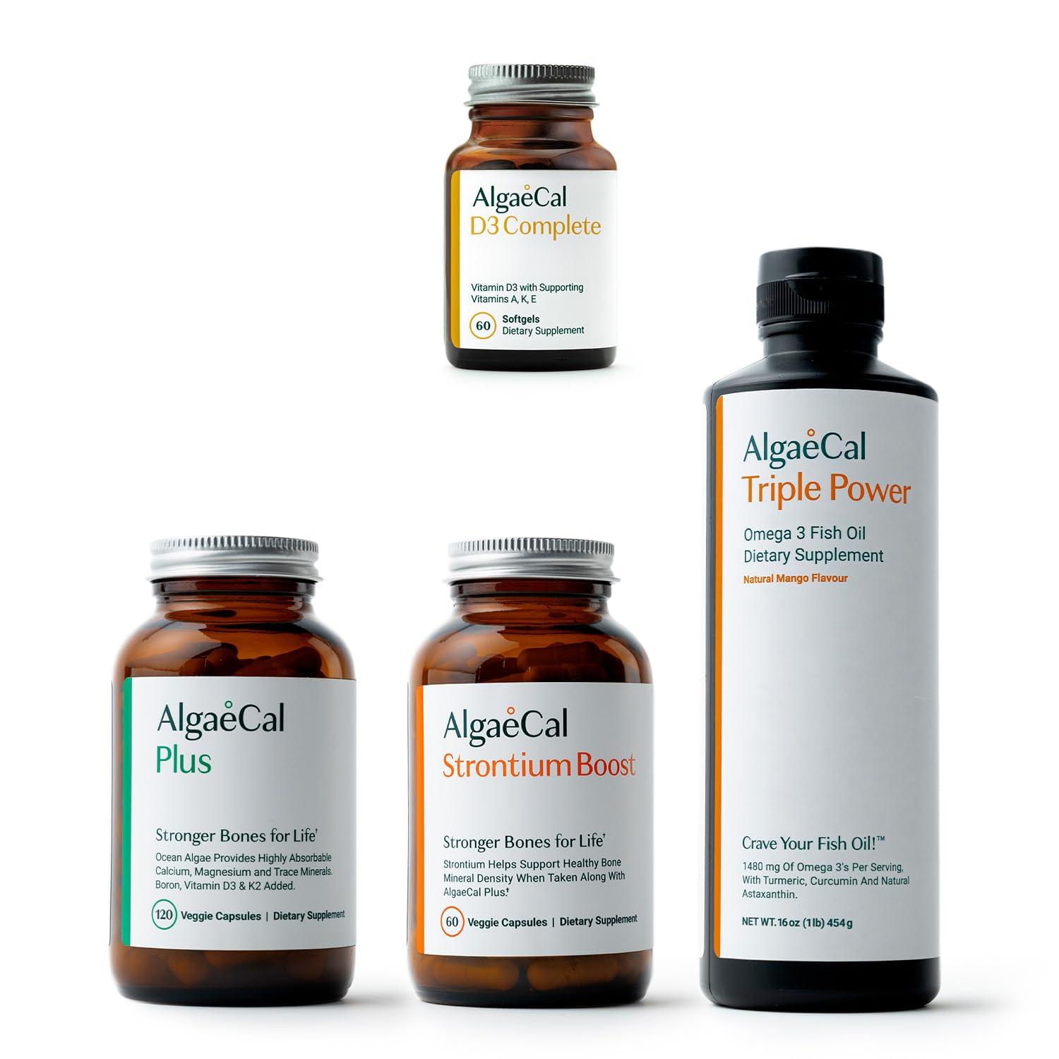 Amazon.com: ALGAECAL Ultimate Bone Bundle - D3 Complete (1000 IU) + K2 ...