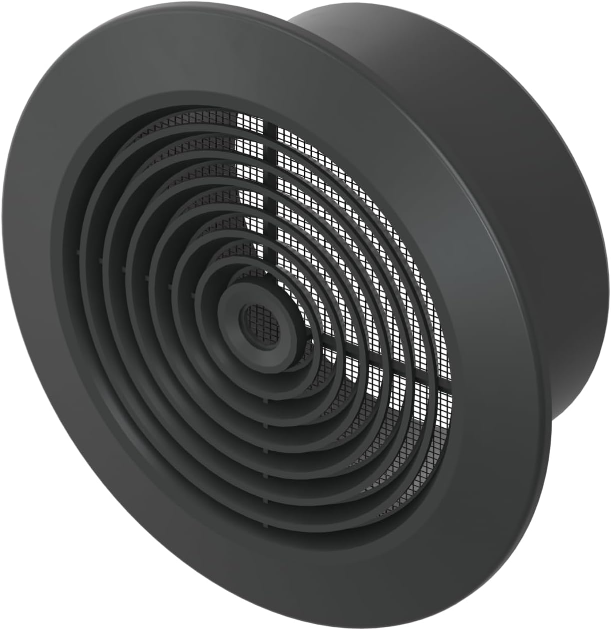 Awenta 5" Inch Round Plastic Black Ventilation Grille with Mesh ...