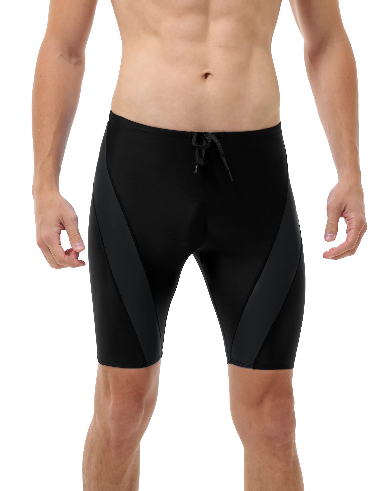 Snapklik.com : Swim Jammers For Men UPF 50+ Solid Swimming Swimsuit ...