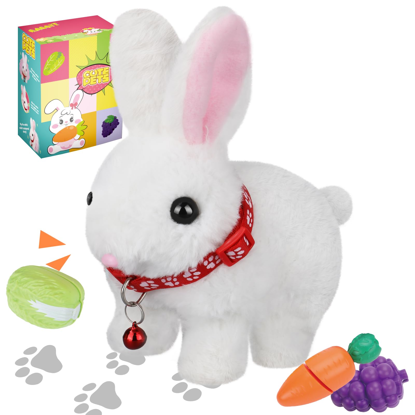 Amazon.com: Walking Bunny Toys for Kids, Bunny Stuffed Animal ...