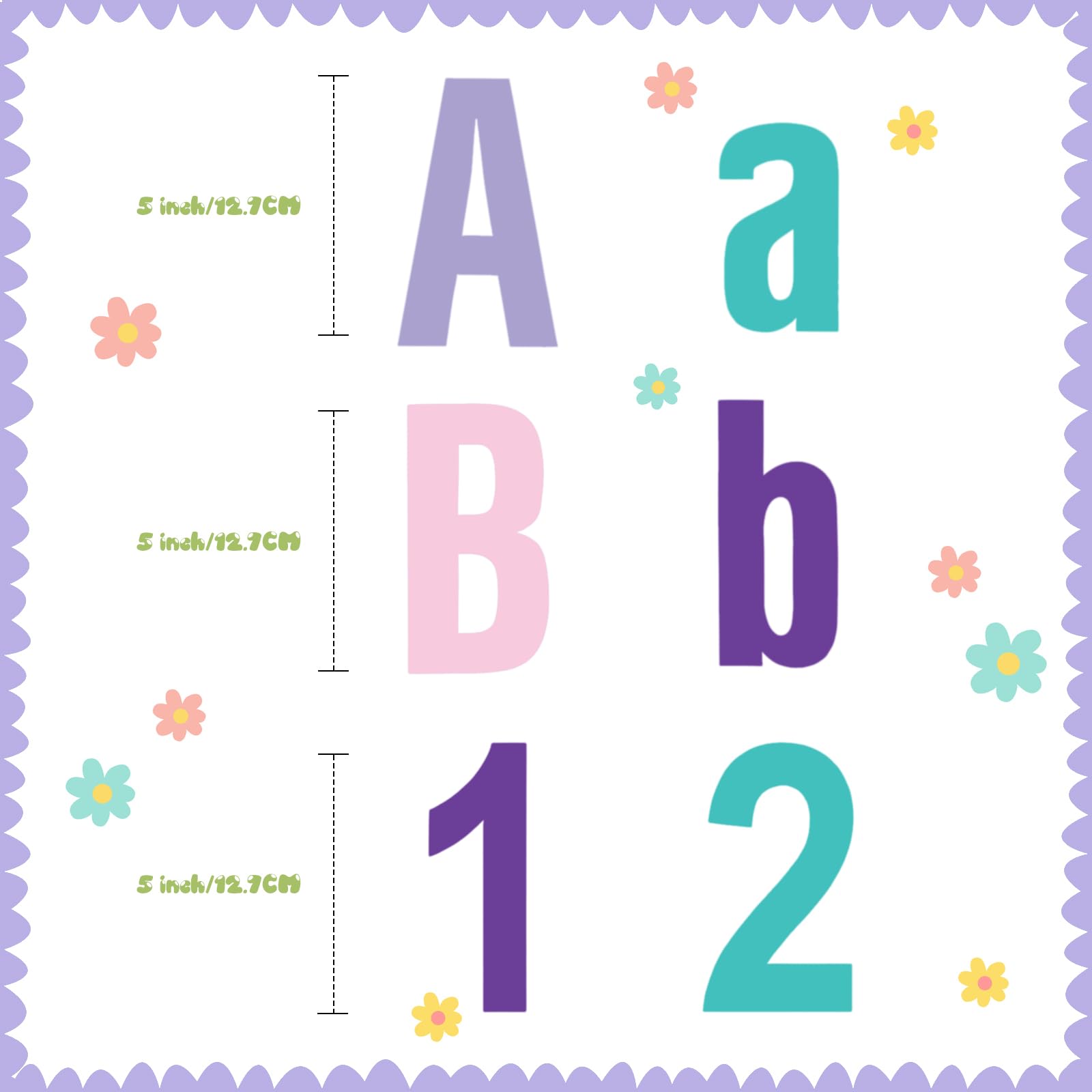 Snapklik.com : Tenare 134 Pcs 5 Inch Bulletin Board Letters Colorful ...