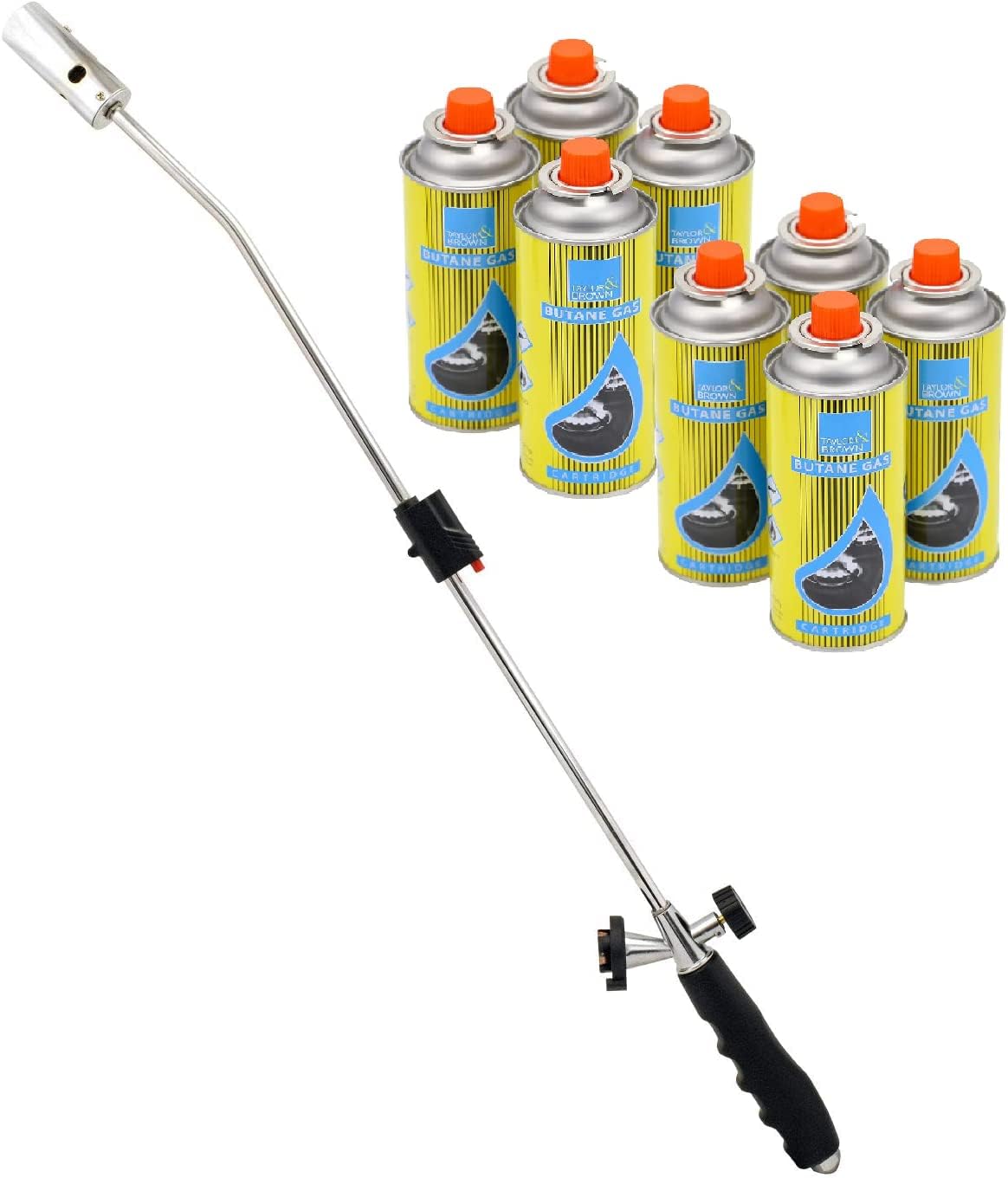 Onkruidbrander Top of the Range WEED BURNER + 4 Cannisters of Butane ...