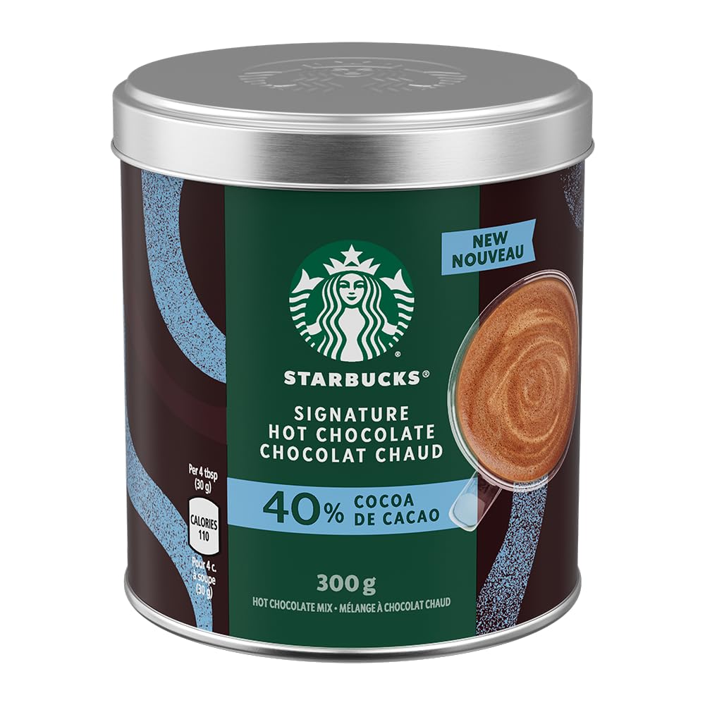 STARBUCKS SIGNATURE HOT CHOCOLATE Mix, 40% Cocoa, Proudly Prepared in ...