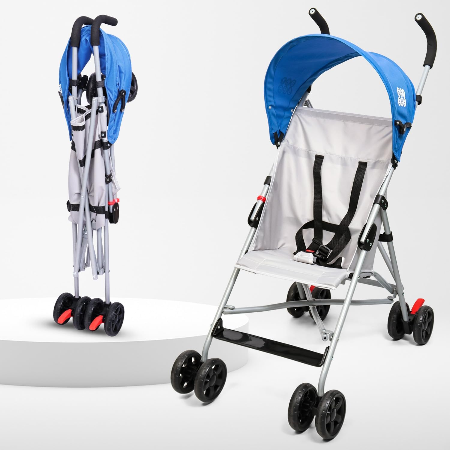 Buy LuvLap Galaxy Baby Stroller, Pram for Baby with 5 Point Safety ...