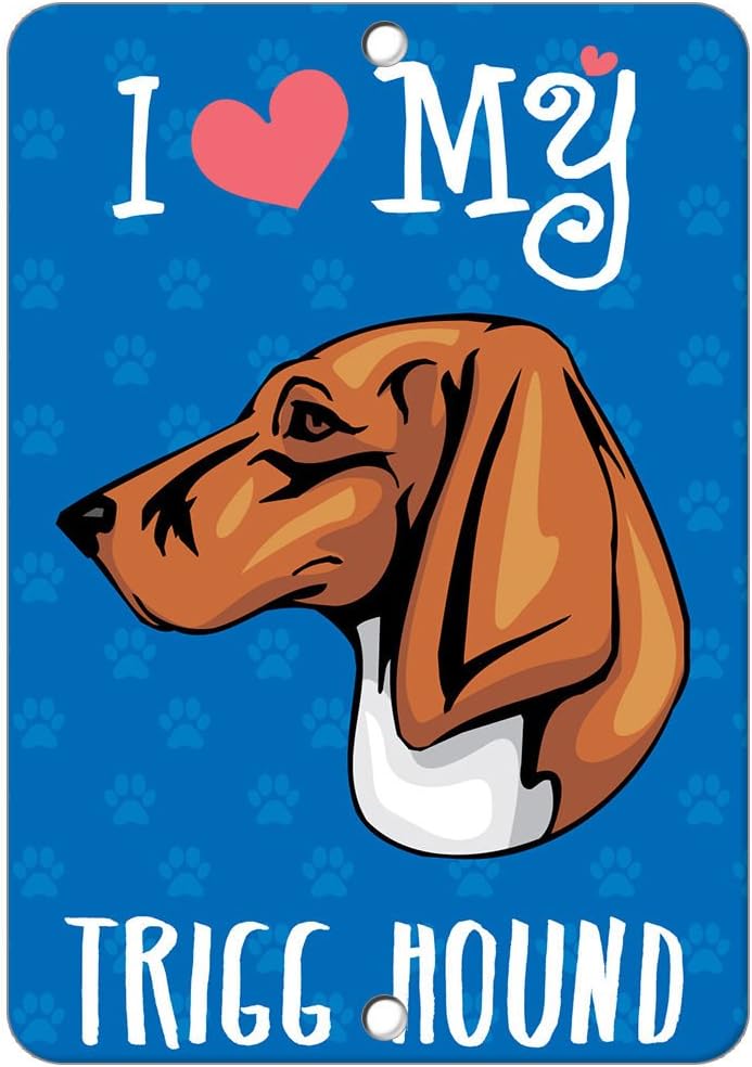 Amazon.com : I Love My Trigg Hound Dog Label Decal Sticker Sticks to ...