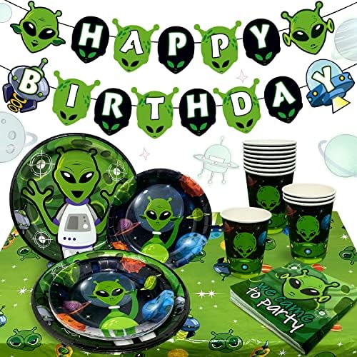 Amazon.com: LaVenty Alien Theme Birthday Decoration Alien Prop Outer ...