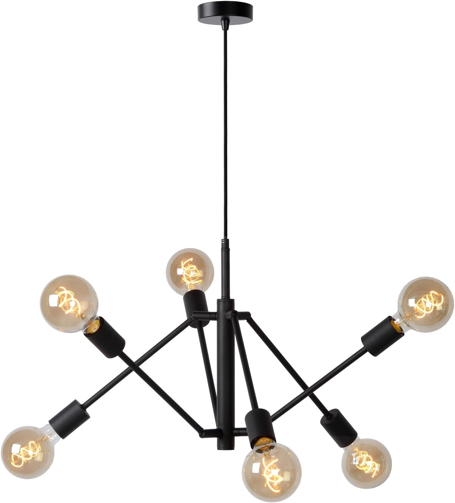 LUCIDE FIX - Suspension - 3xE27 - Noir : Amazon.fr: Luminaires et Éclairage