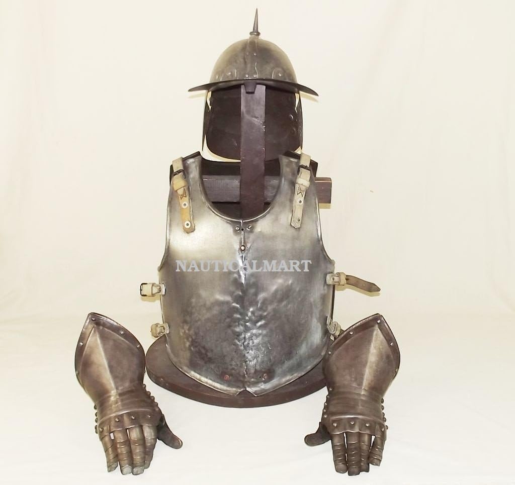 Amazon.com: 17th Century Lobster Tail Helmet, Breast Plate Armor and ...