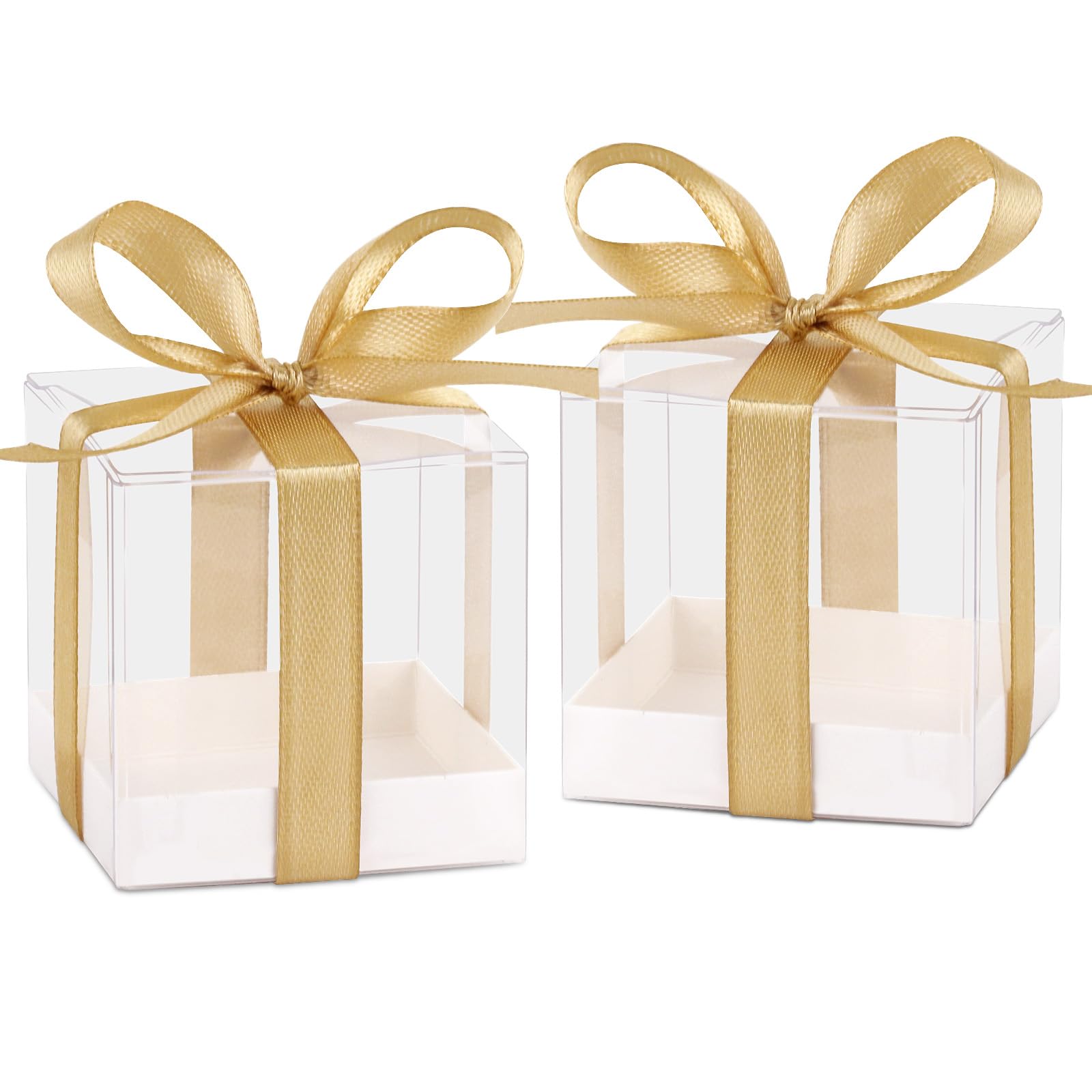 Amazon.com: Hooqict 50pcs Clear Party Favor Boxes 2x2x2 Inches Clear ...