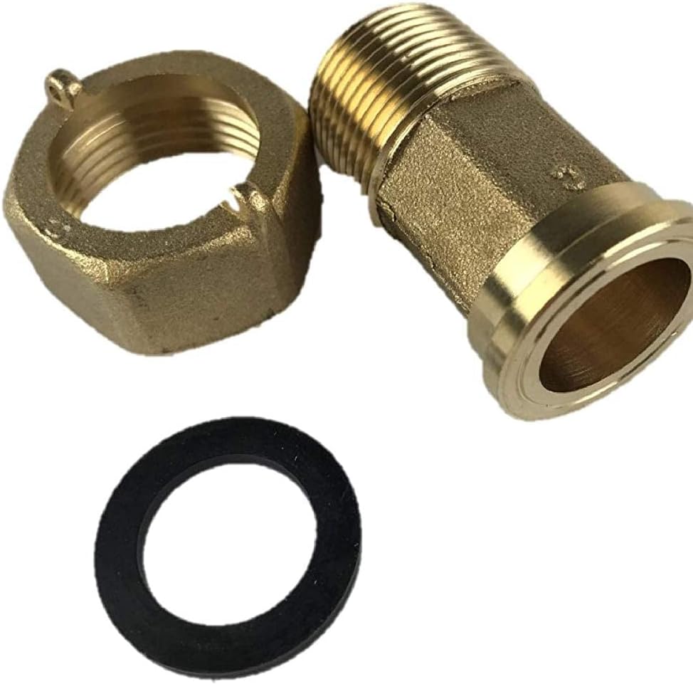 MECCANIXITY Brass Pipe Fitting Water Meter Coupling G1-1/4 Female x G1 ...