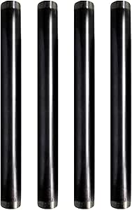 Amazon.com: SupplyGiant 1/2 x 16 Inch Steel Black Pipe (4-Pack), Heavy ...