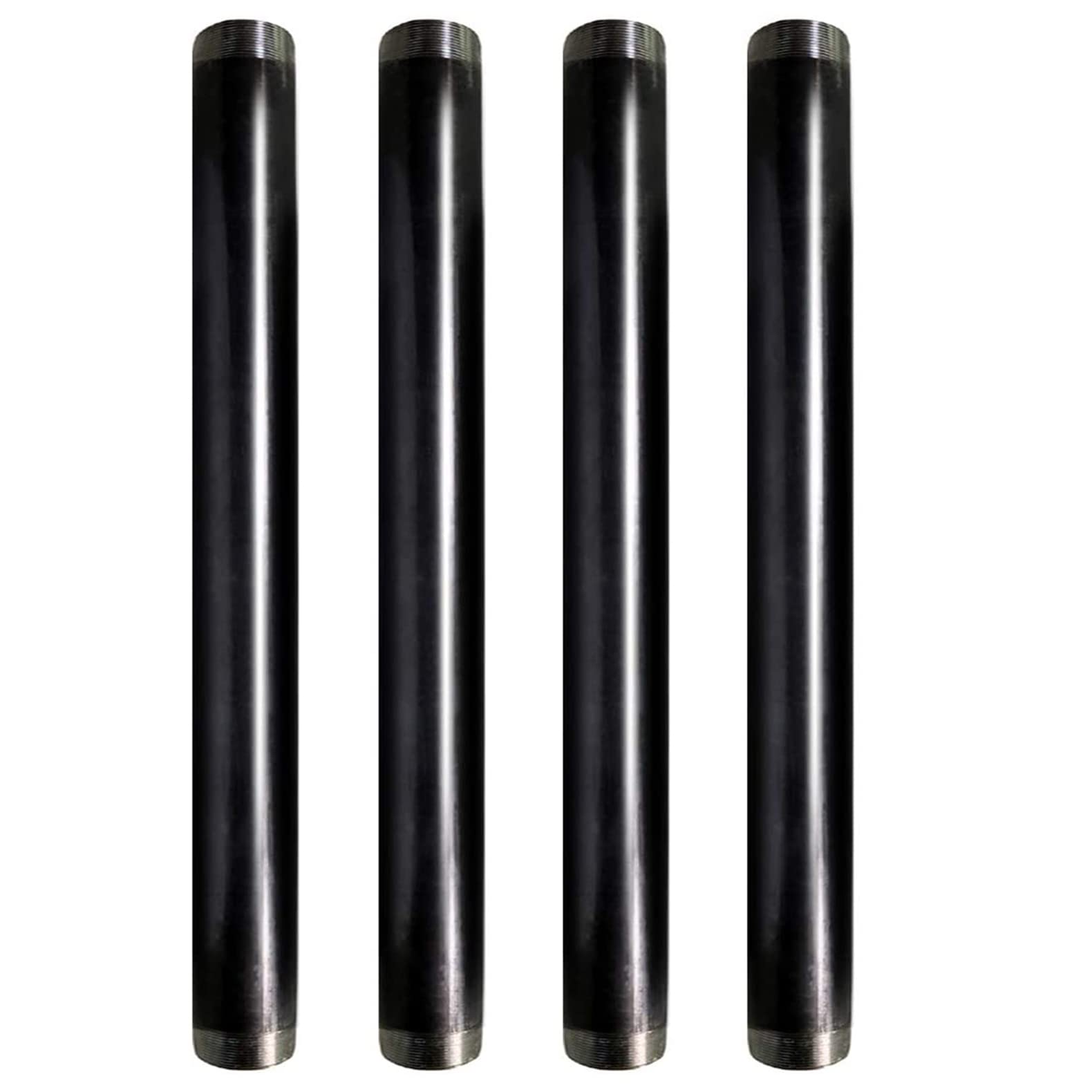 Amazon.com: SupplyGiant 1/2 x 14 Inch Steel Black Pipe (4-Pack), Heavy ...