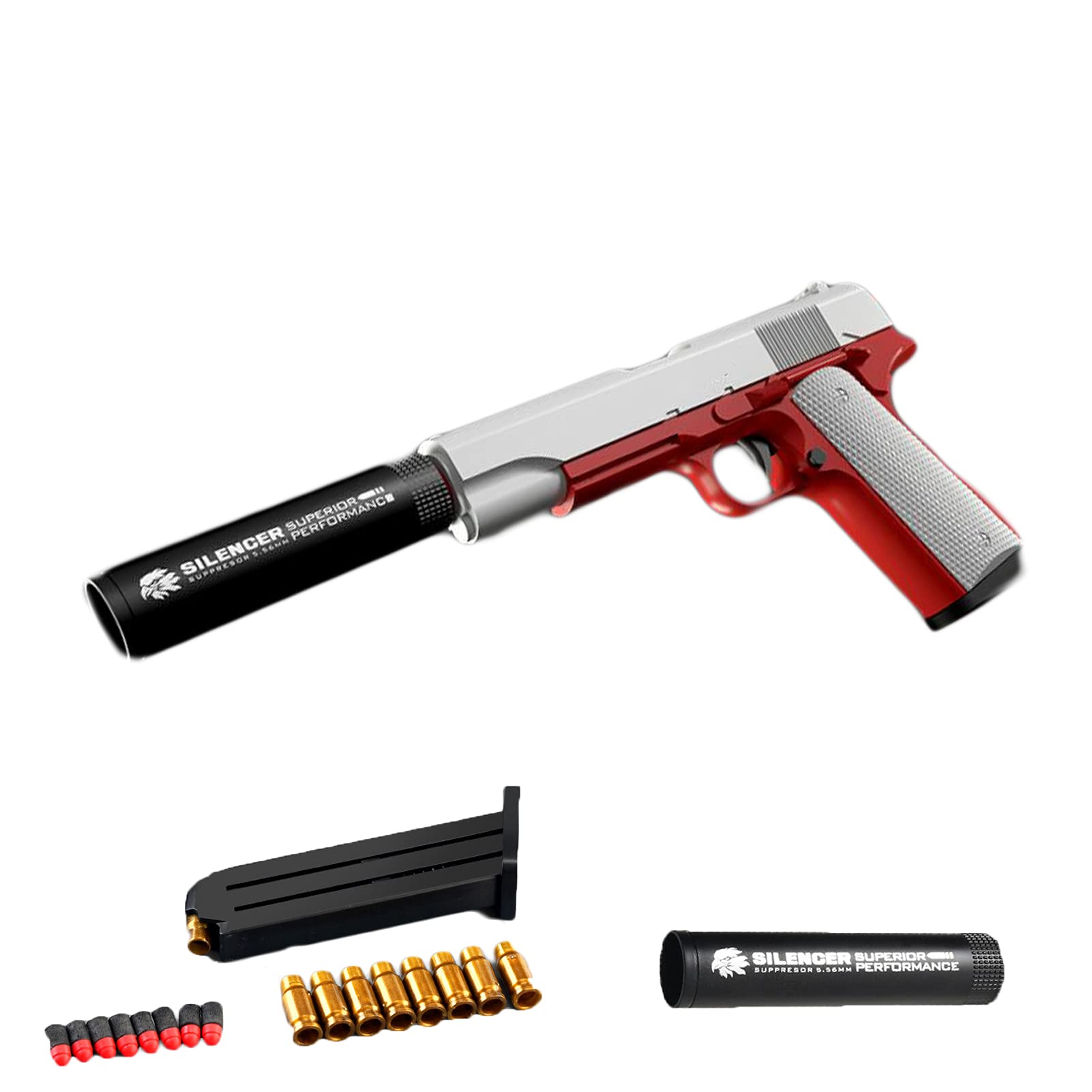 Buy Juyuntong Classic Glock & M1911 Soft Bullet Toy - 1: 1 Size Boys ...