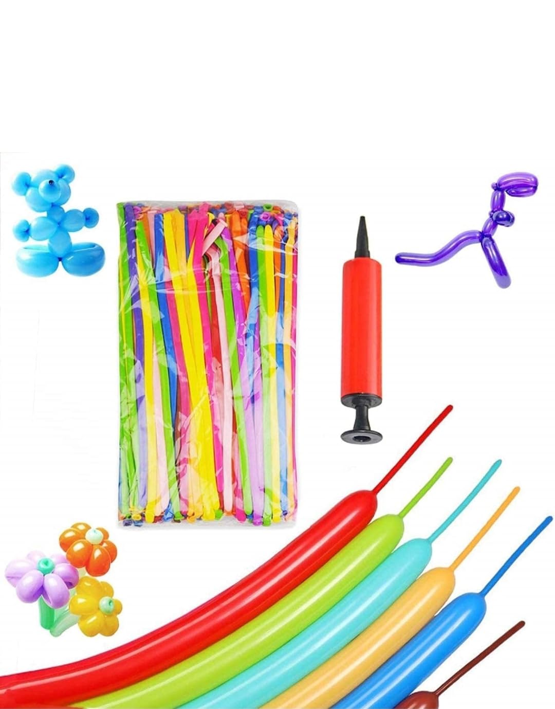 Rubber 100 Pc Twisting Balloon,Tube Balloon,Modelling Balloon,Long ...
