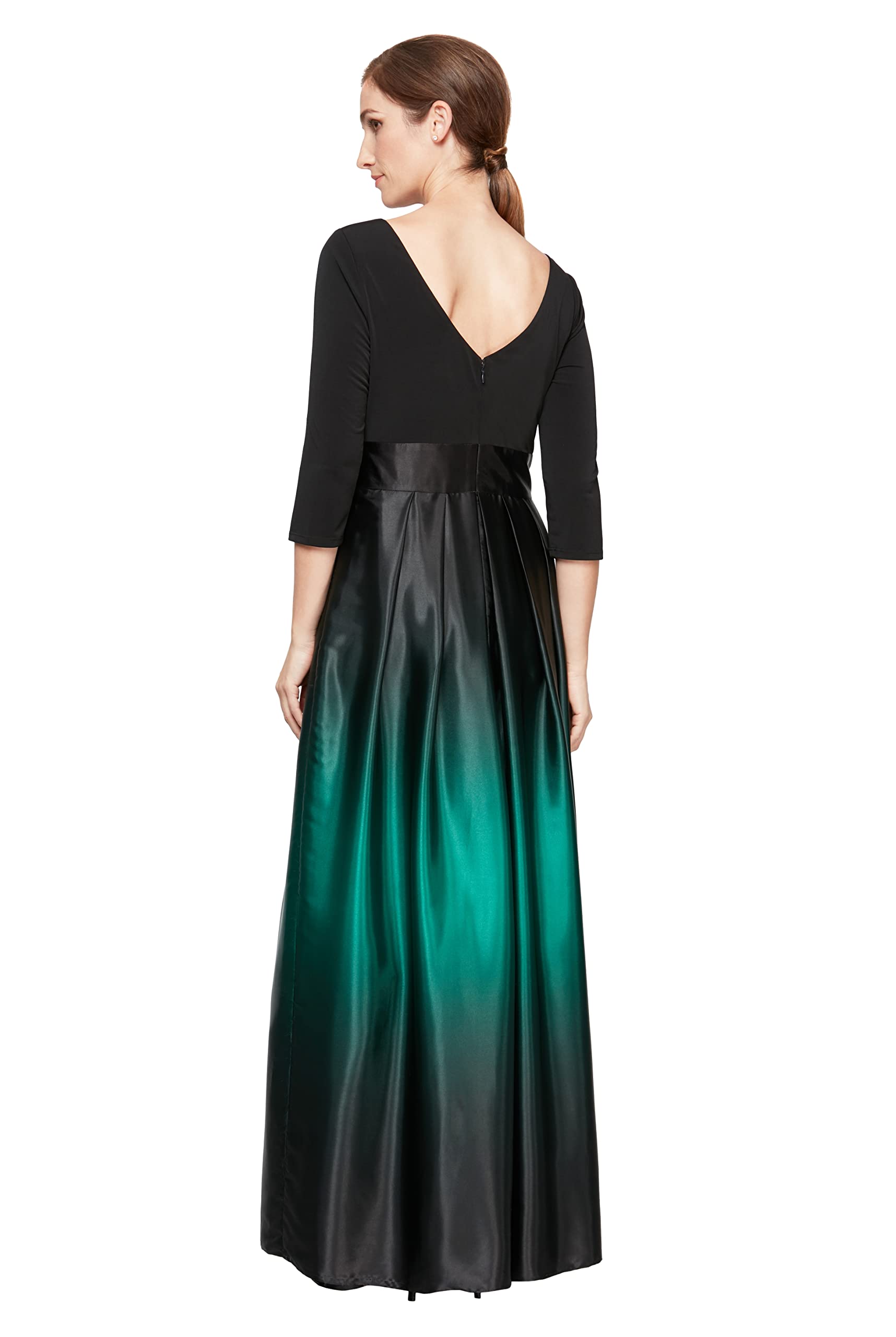 Snapklik.com : SL Fashions Womens Long Satin Party Dress 3/4 Sleeve And ...