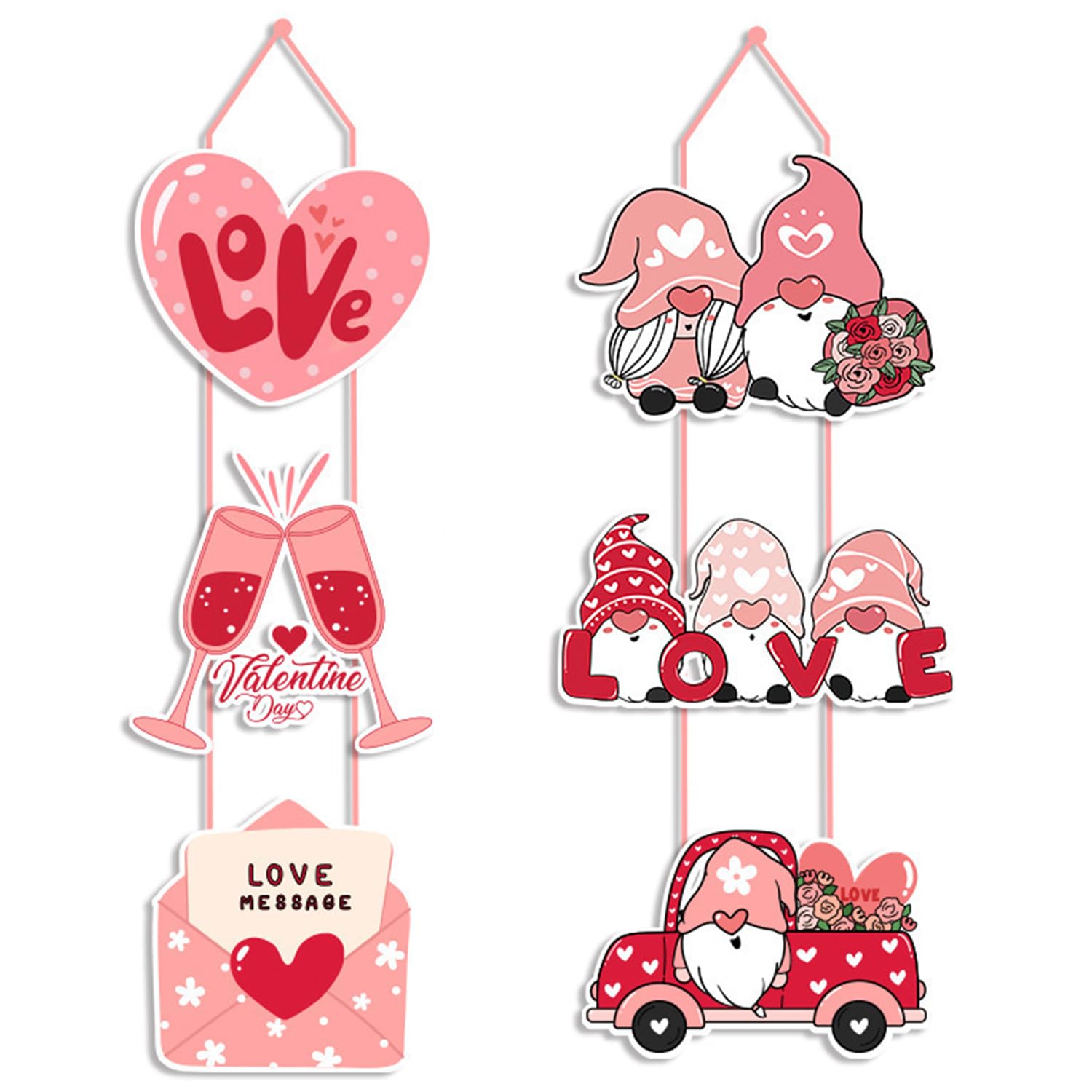 Amazon.com: PDFADSK Valentine's Day Door Wall Paperboard Hanging ...