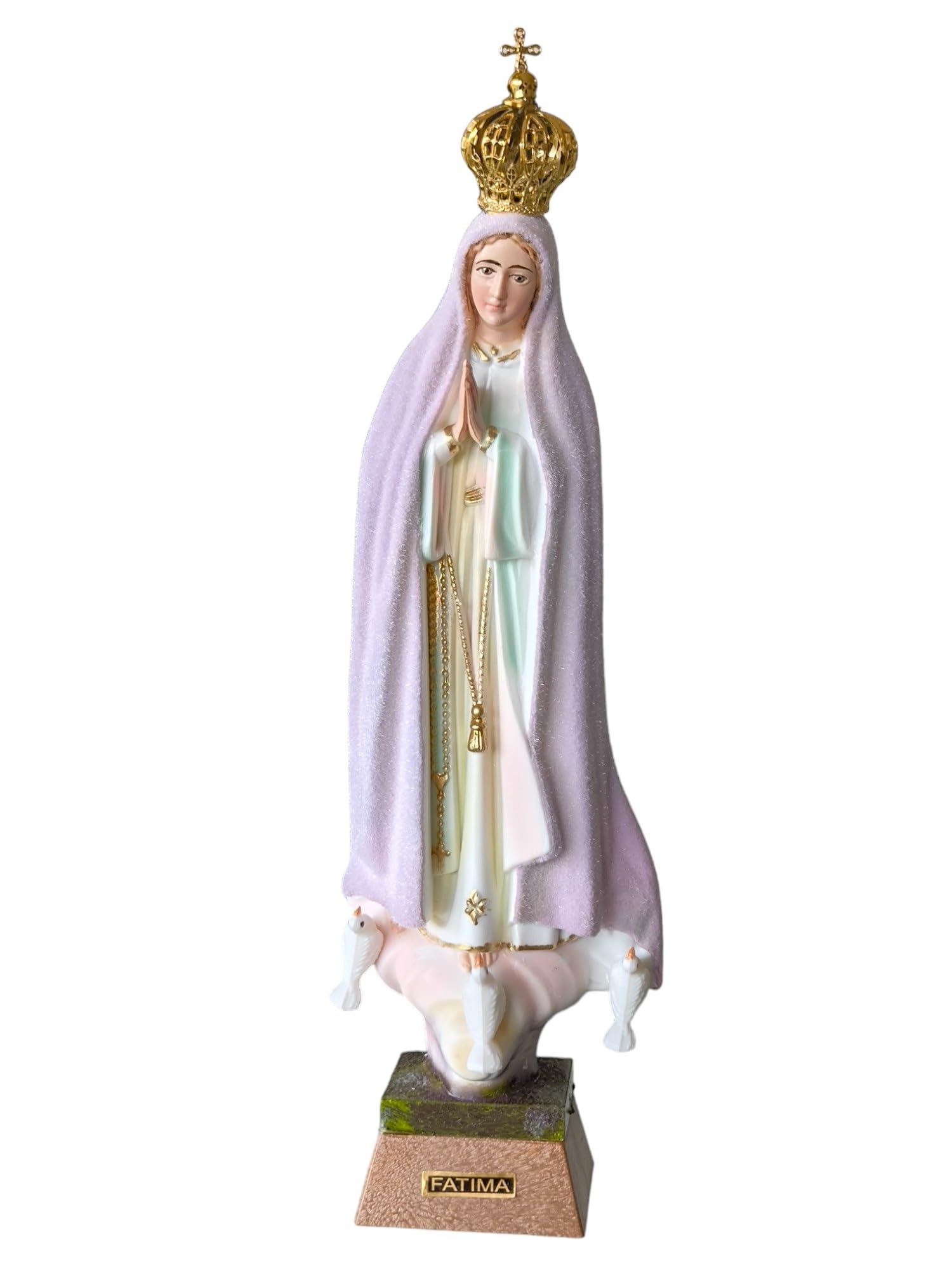 Amazon.com: Our Lady of Fatima 8.66" Change Color Statue Figurine Made ...