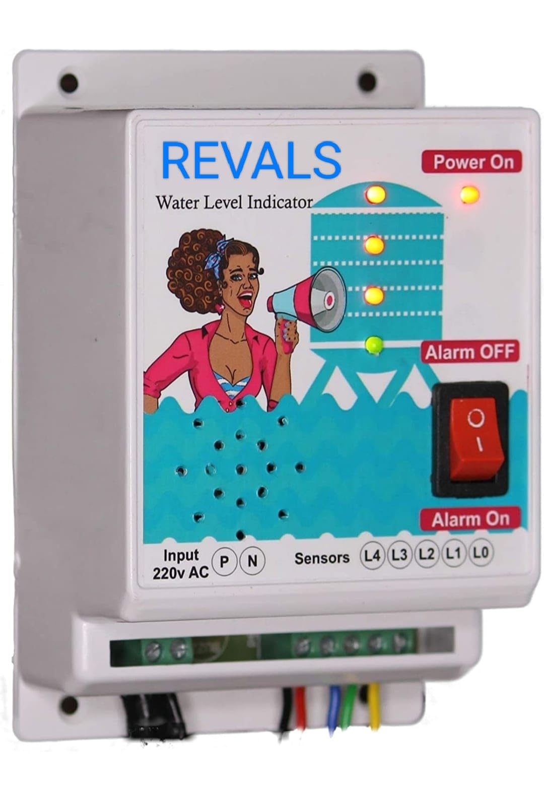 REVALS Water Level Indicator with Musical Alarm on Tank Full of Sensor ...