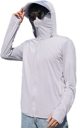 JMXBTMDU UPF 50+ UV Unisex Pareja Ropa de protección Solar Cremallera ...