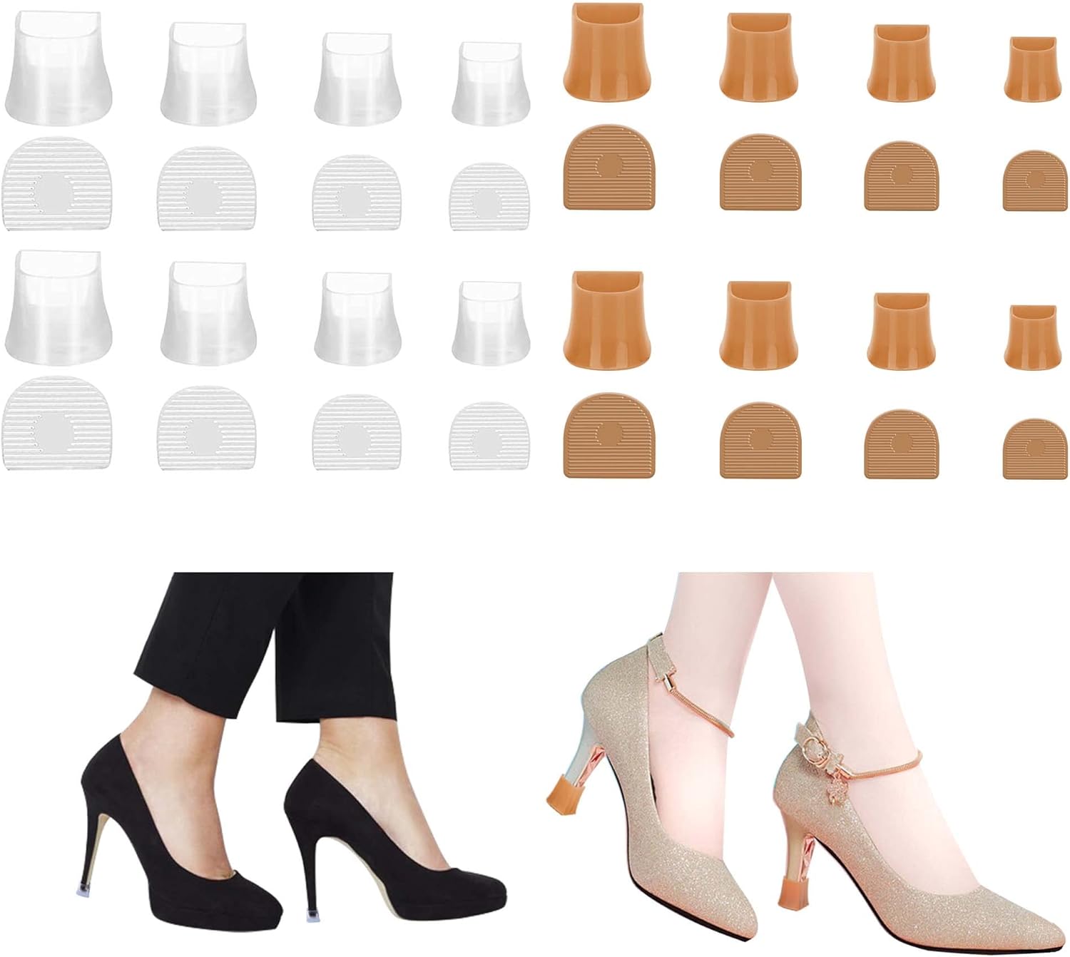 Amazon.com: High Heel Protectors Stiletto Repair Caps & Stoppers - 4 ...