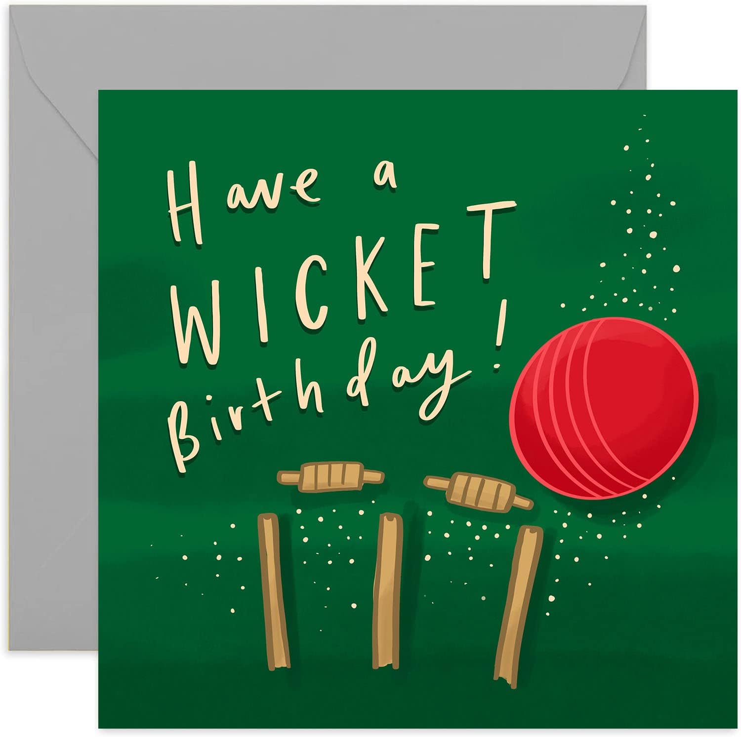 Old English Co. Cricket Birthday Card for Men - 'Wicket Birthday ...