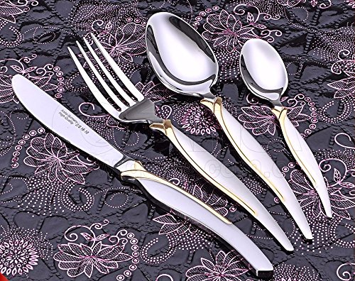 Queens Cutlery 86 Piece Exquisite Expensive Stainless Steel Cutlery Set ...