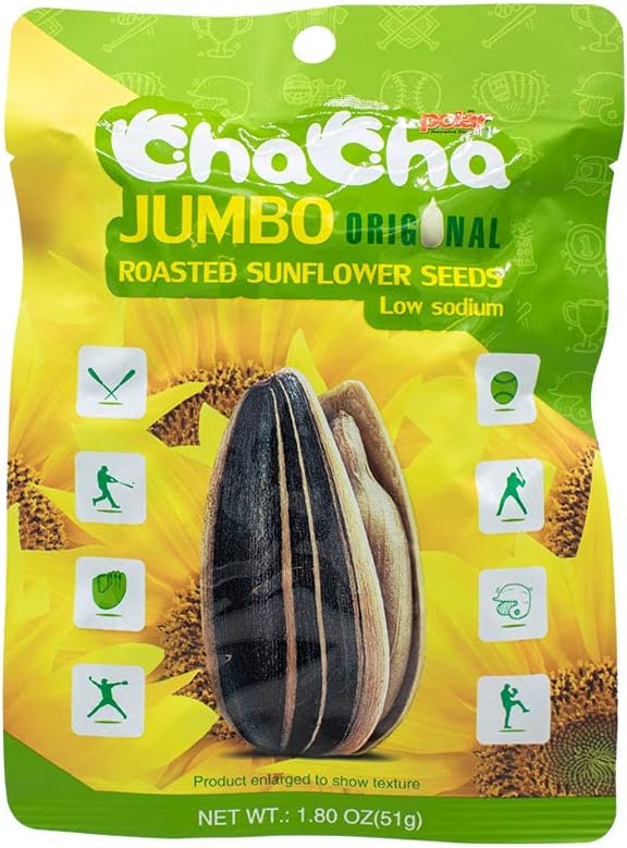 Amazon.com : Chacha Jumbo Sunflower Seeds Original Flavor, 1.8 Ounce ...
