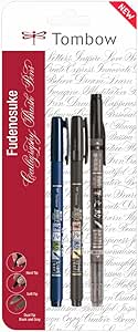 Amazon.co.jp: Tombow Fudenosuke Brush Pen 3 Type Set, Hard (GCD-111), Soft (GCD-112), Dual Brush ...