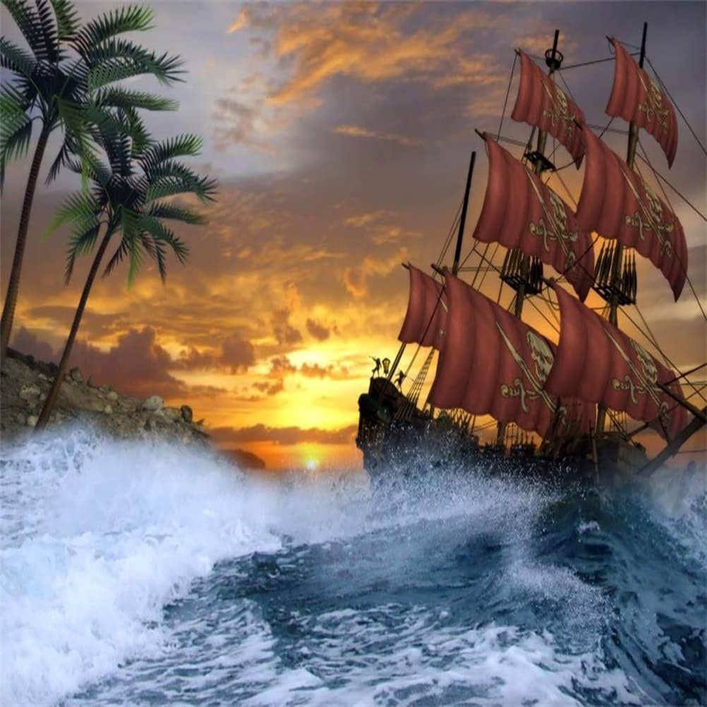 Amazon.com : AOFOTO 8x8ft Pirate Party Backdrop Background for ...