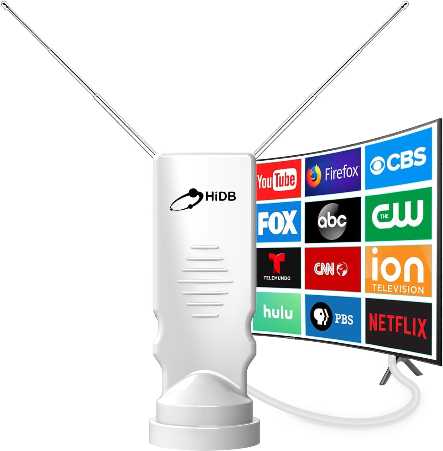 Amazon.com: Rabbit Ears Indoor TV Antenna - Long Range Digital Antenna ...